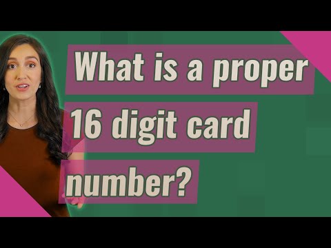 What is a 16-digit card number? — ACHIVX